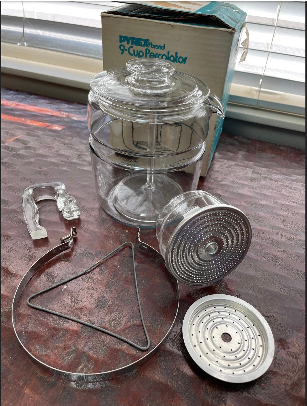 Vintage 50s Flameware Corning Pyrex Glass 9 Cup Stovetop Coffee ...