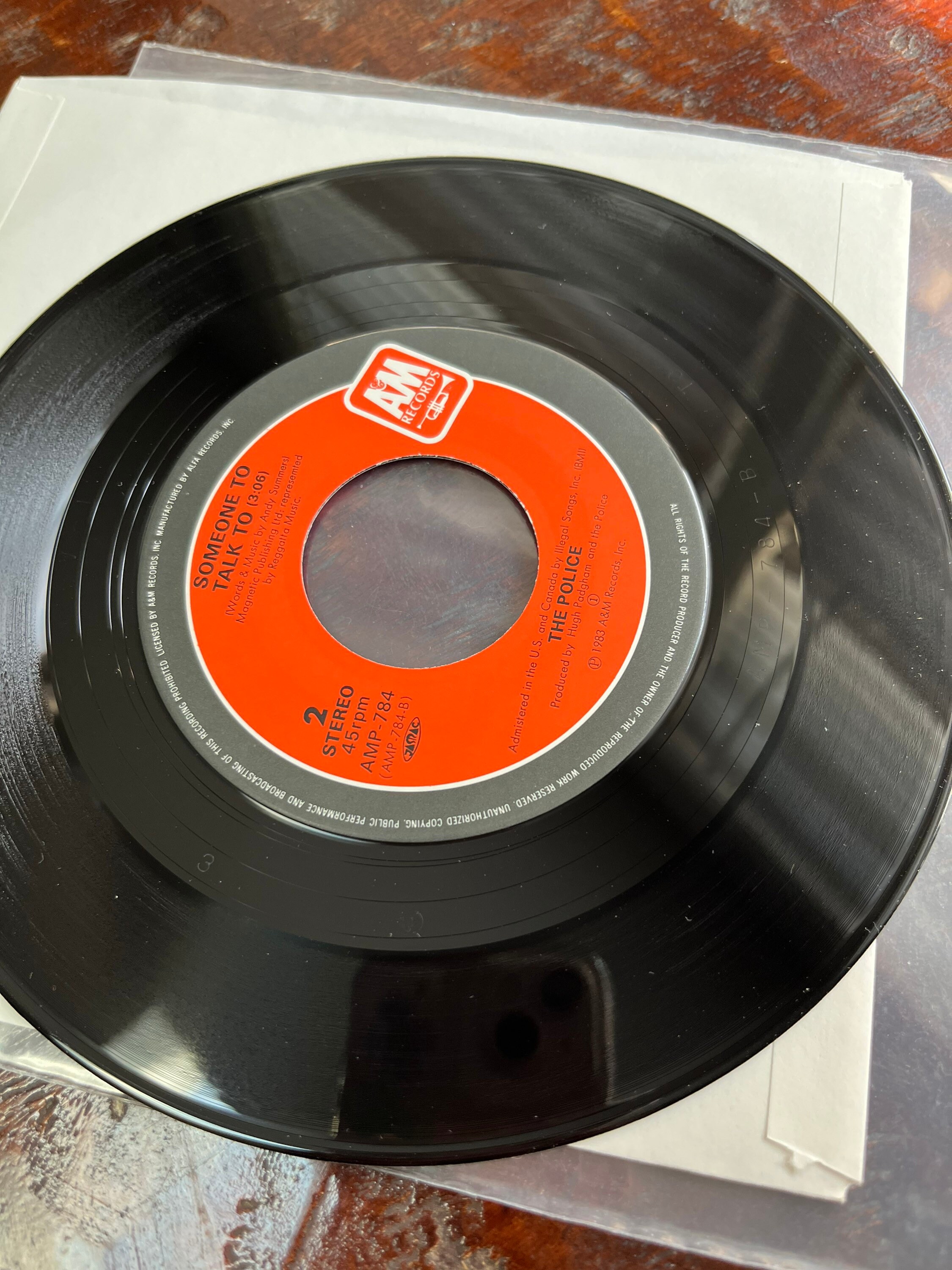 Vintage 1983 the Police Synchronicity Bside Someone to Talk to 7”45 ...