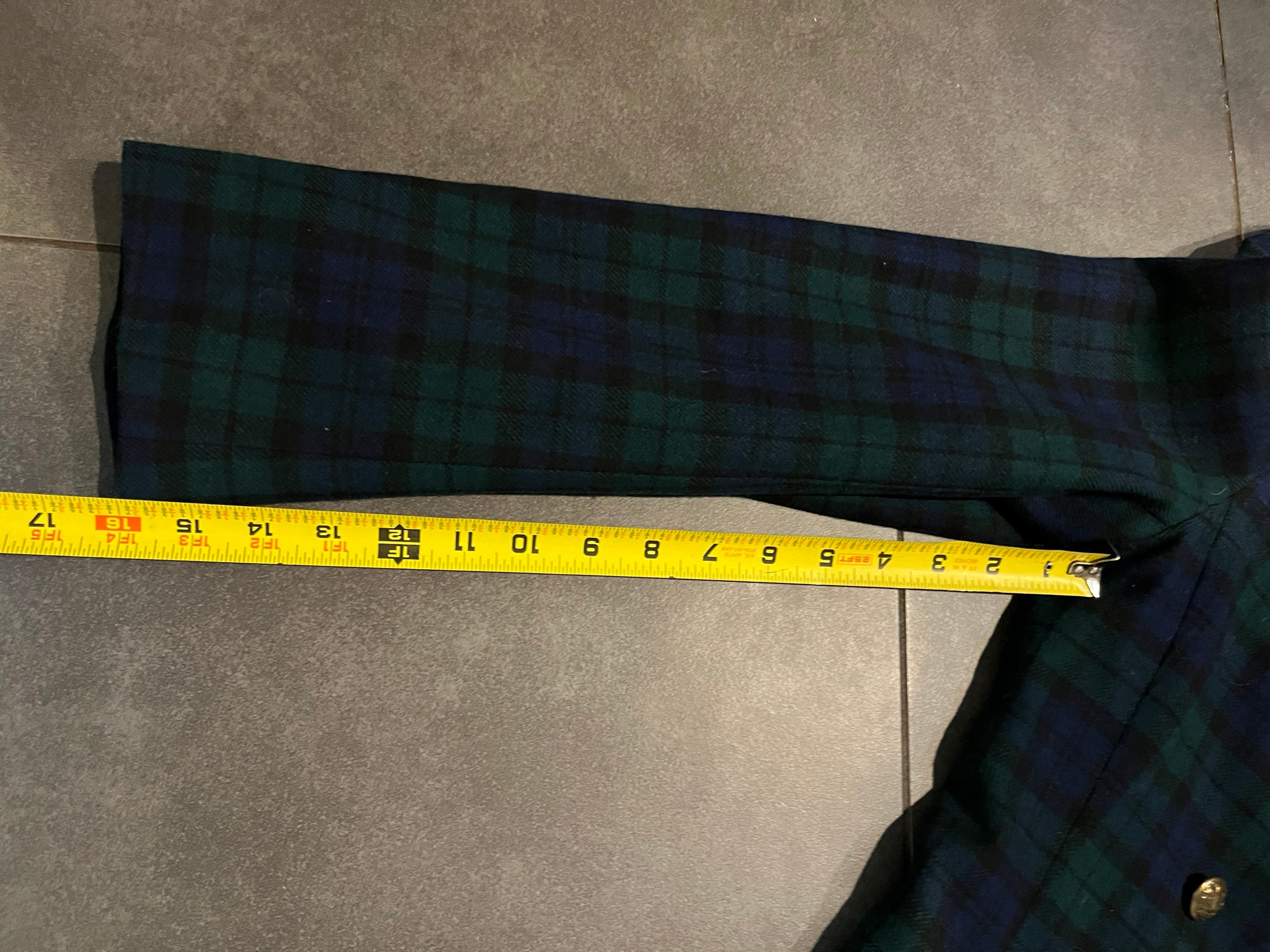 Vintage Pendleton 80s Double Breasted Green and Blue Tartan - Etsy