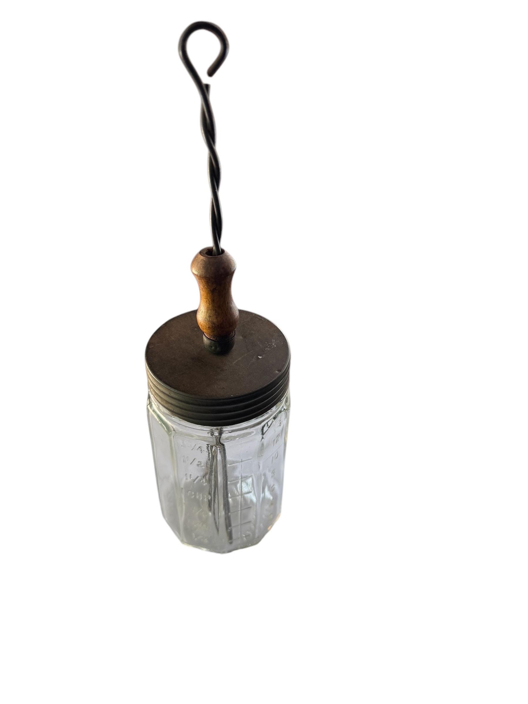 Antique Wire Hand Mixer Butter Churn Glass Jar - Etsy