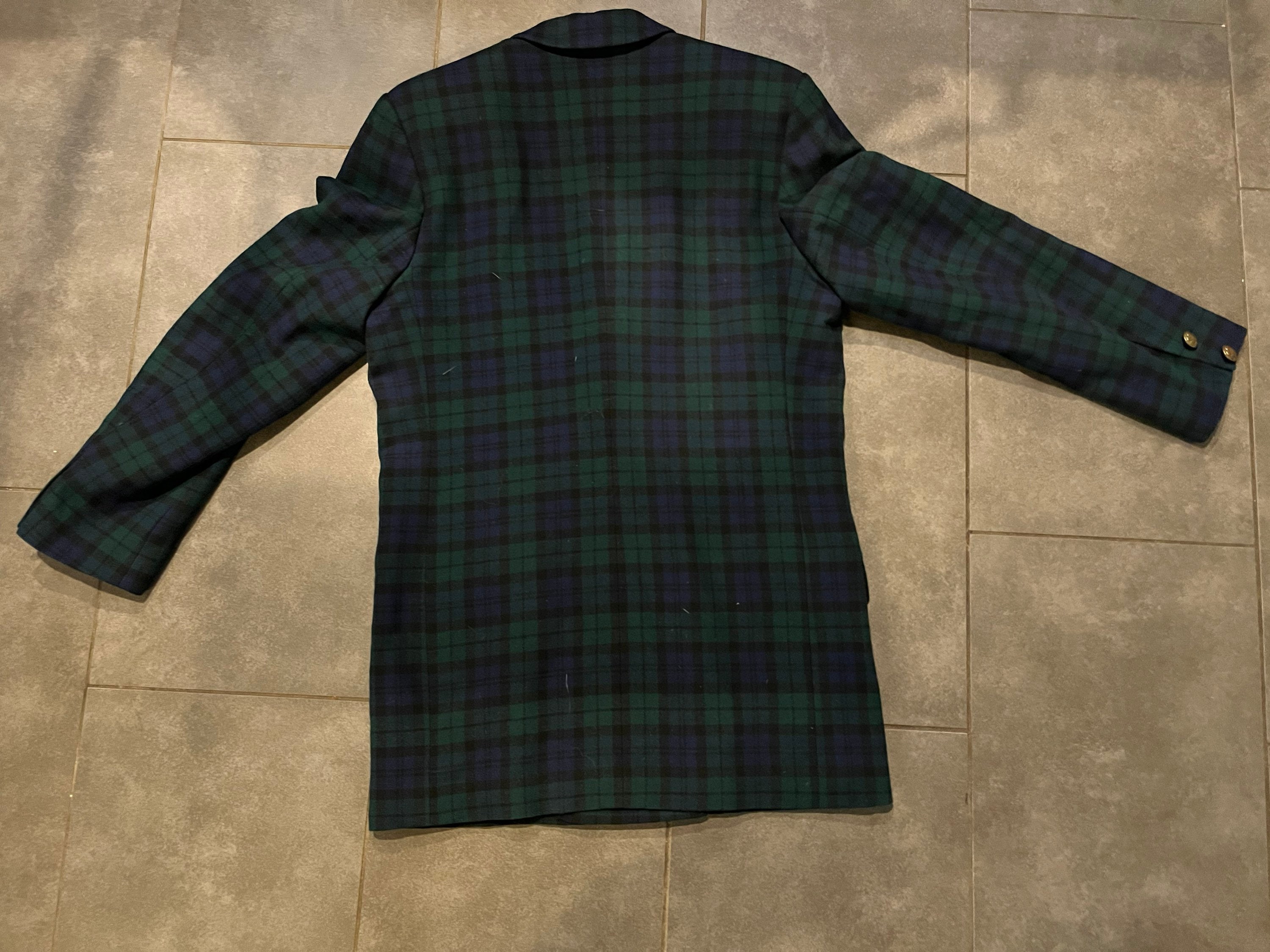 Vintage Pendleton 80s Double Breasted Green and Blue Tartan - Etsy