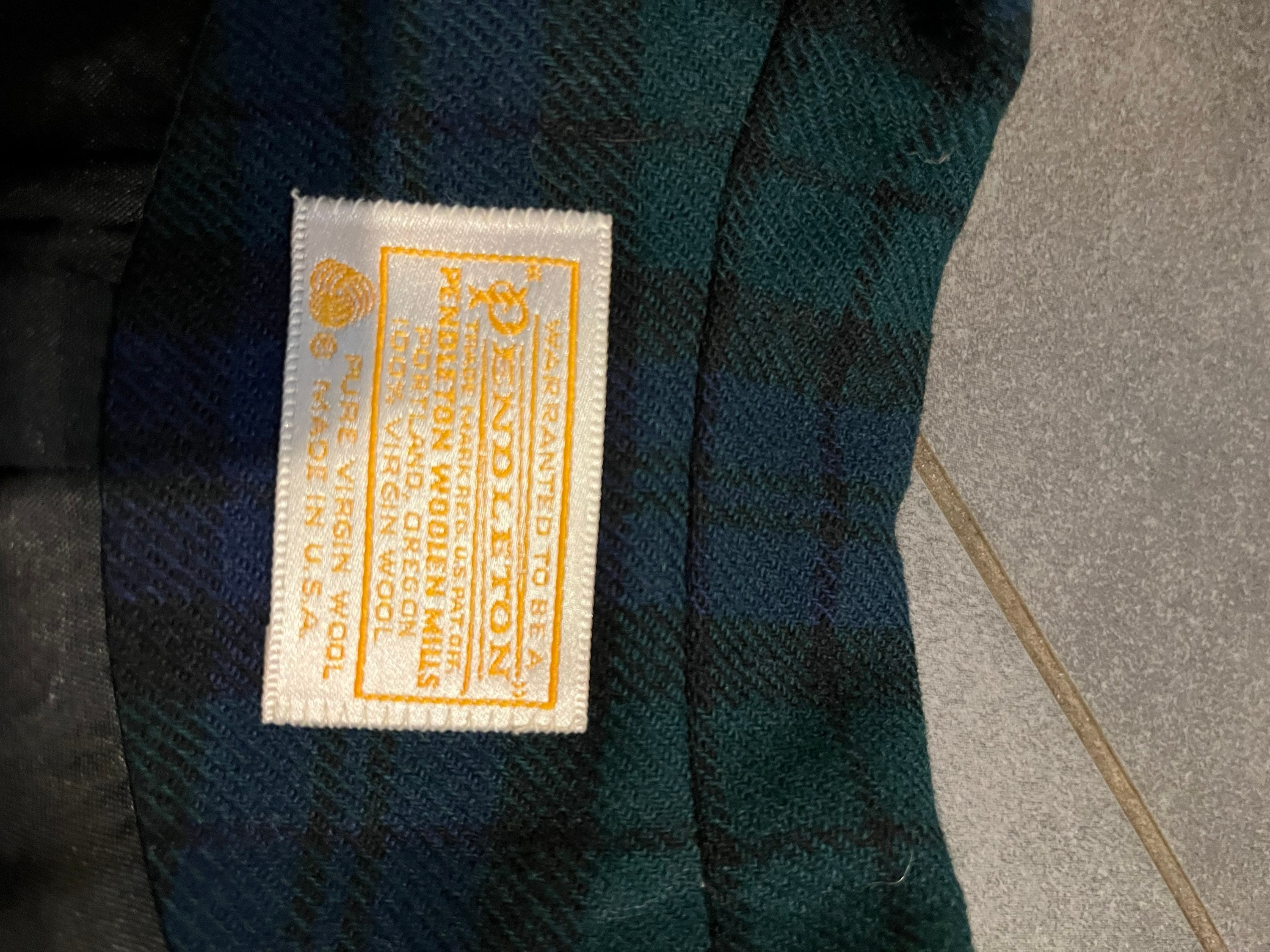 Vintage Pendleton 80s Double Breasted Green and Blue Tartan - Etsy