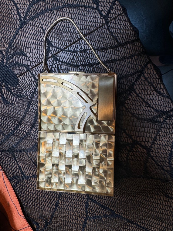 Vintage Compact Cigarette Makeup Case Clutch - Gem