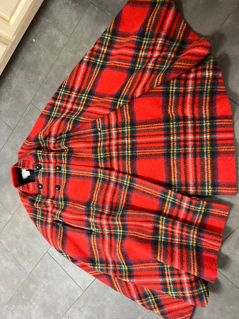 Vintage Una’s Irish Heritage Parties Wool Heavy Plaid Cape - Etsy