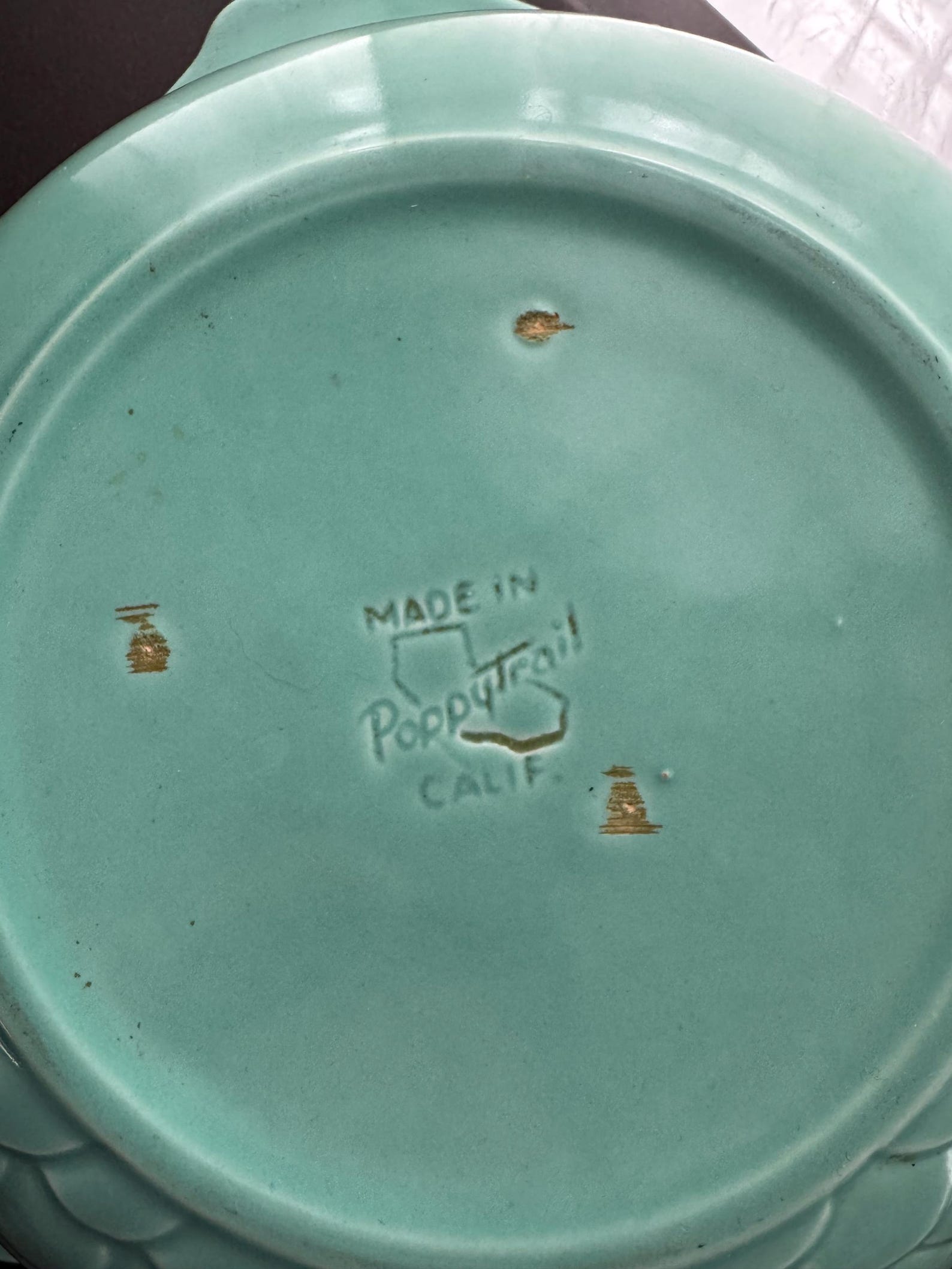 Vintage 50’s Metlox Poppytrail California Pottery Fish Bowl Seafoam ...
