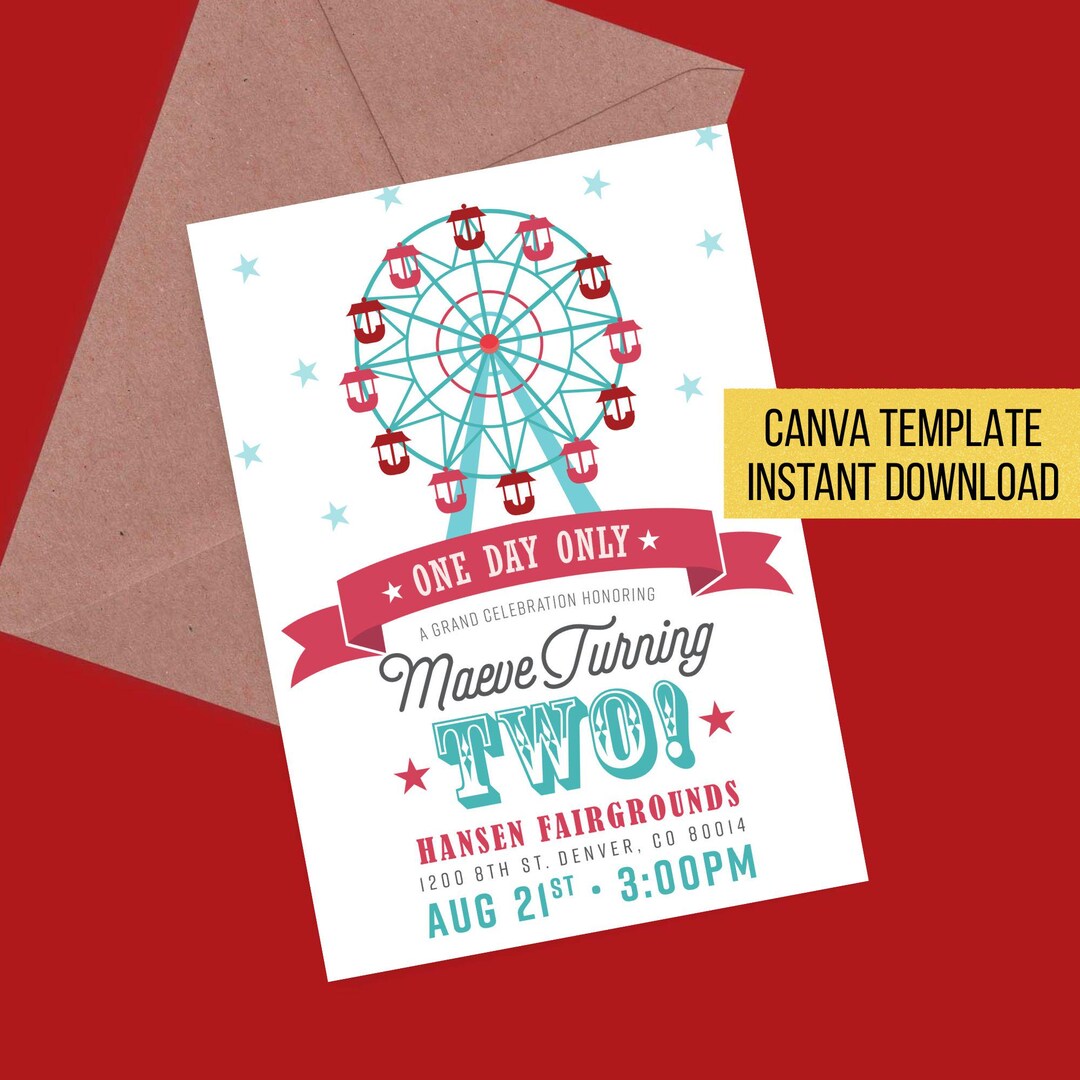 Editable State Fair Invitation Template - INSTANT CANVA DOWNLOAD - Etsy UK