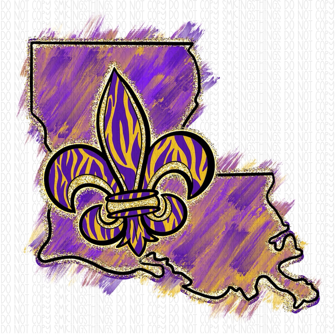 Louisiana Fleur De Lis **digital Image Only** Png/jpg Sublimation DTF ...