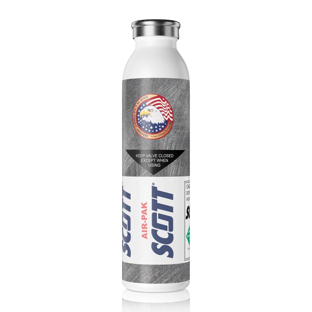 Firefighter Scott SCBA Slim Water Bottle - Etsy