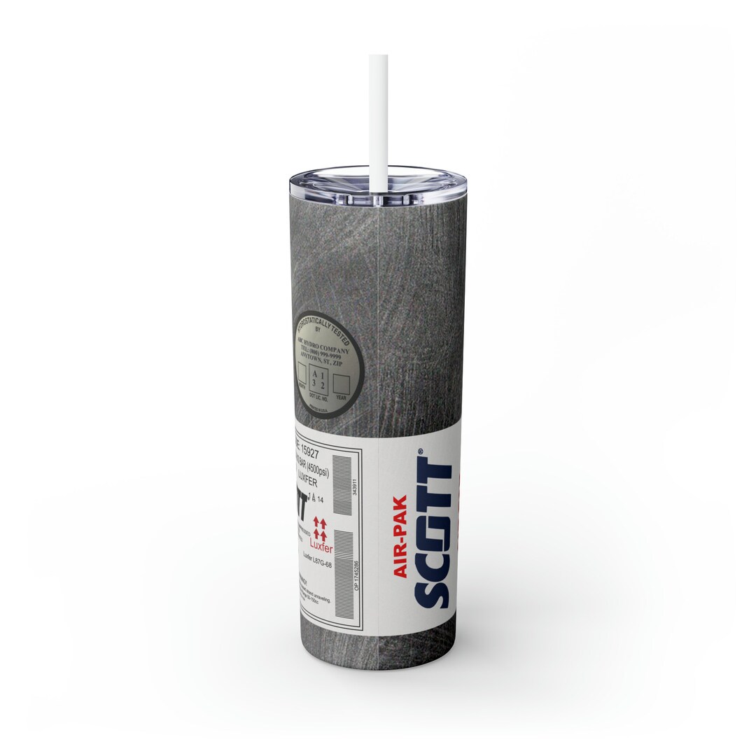 Firefighter Scott SCBA Skinny Tumbler With Straw, 20oz - Etsy
