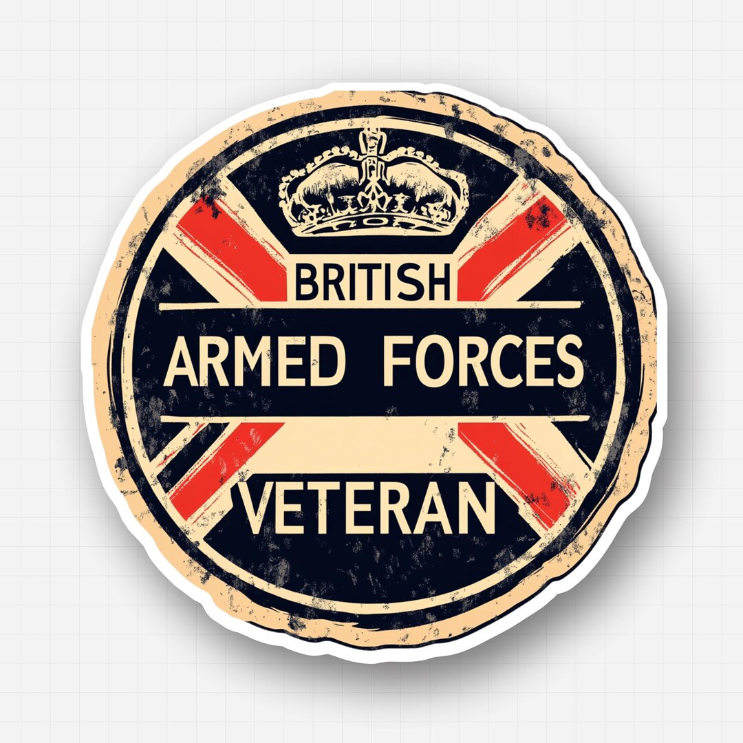 British Armed Forces Veteran Sticker British Designed & Printed Vinyl ...