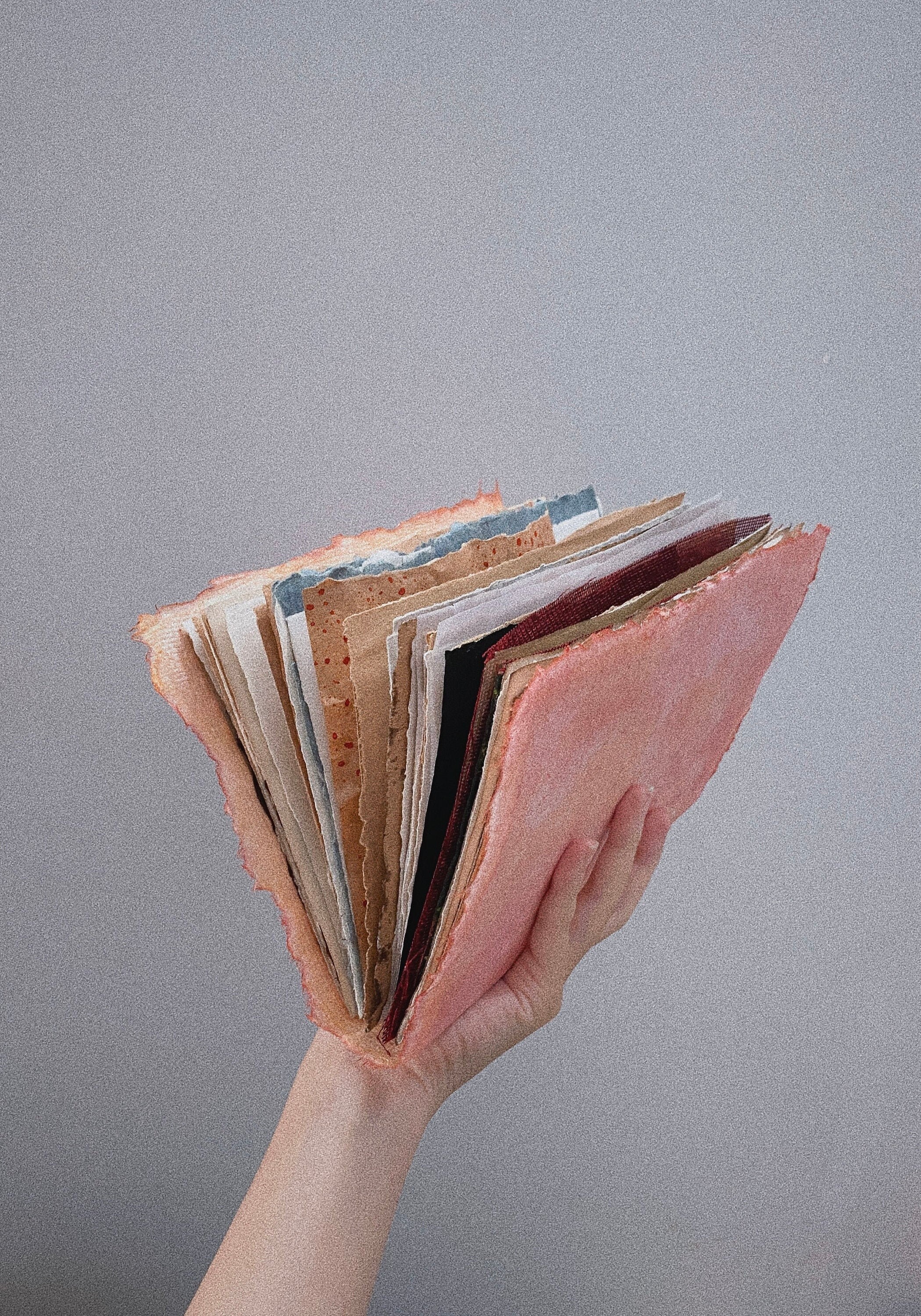 Art Journal Handmade Mixed Paper Journal Premade Scrapbook | Etsy