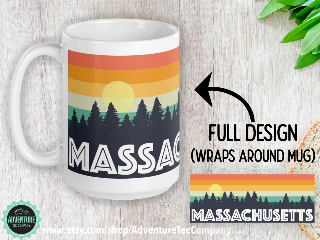 Retro Massachusetts Coffee Mug | Perfect Massachusetts Gift or ...