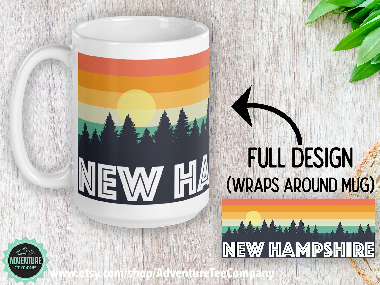 Retro New Hampshire Coffee Mug | Perfect New Hampshire Gift or New ...