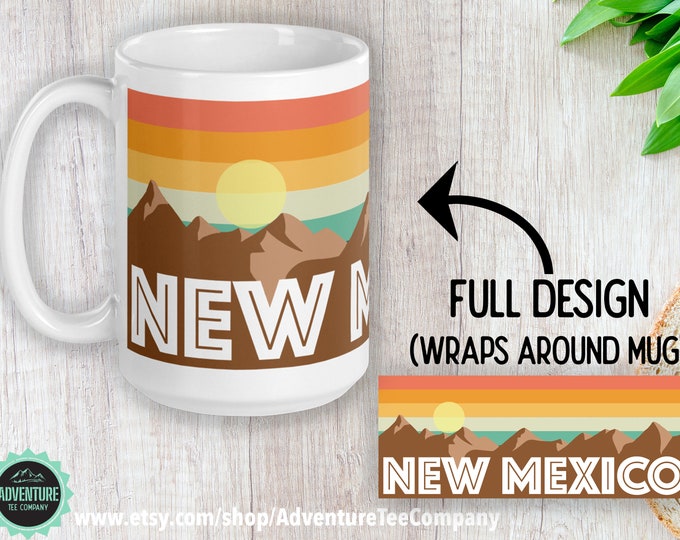 Retro New Mexico Coffee Mug | Perfect New Mexico Gift or New Mexico ...