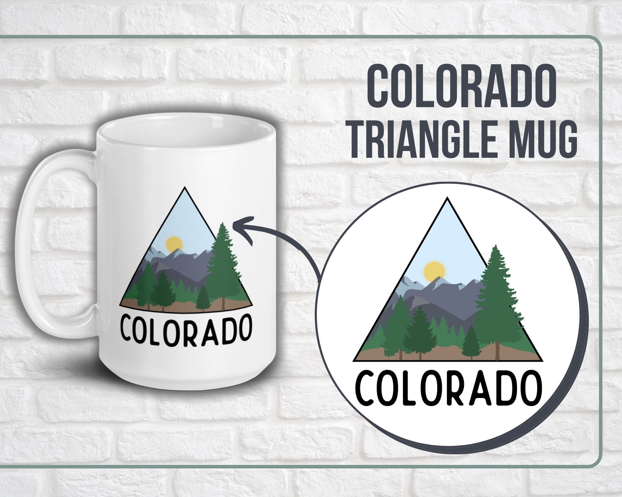 Colorado Mug State of Colorado Mountain Mug Rocky Mountain | Etsy