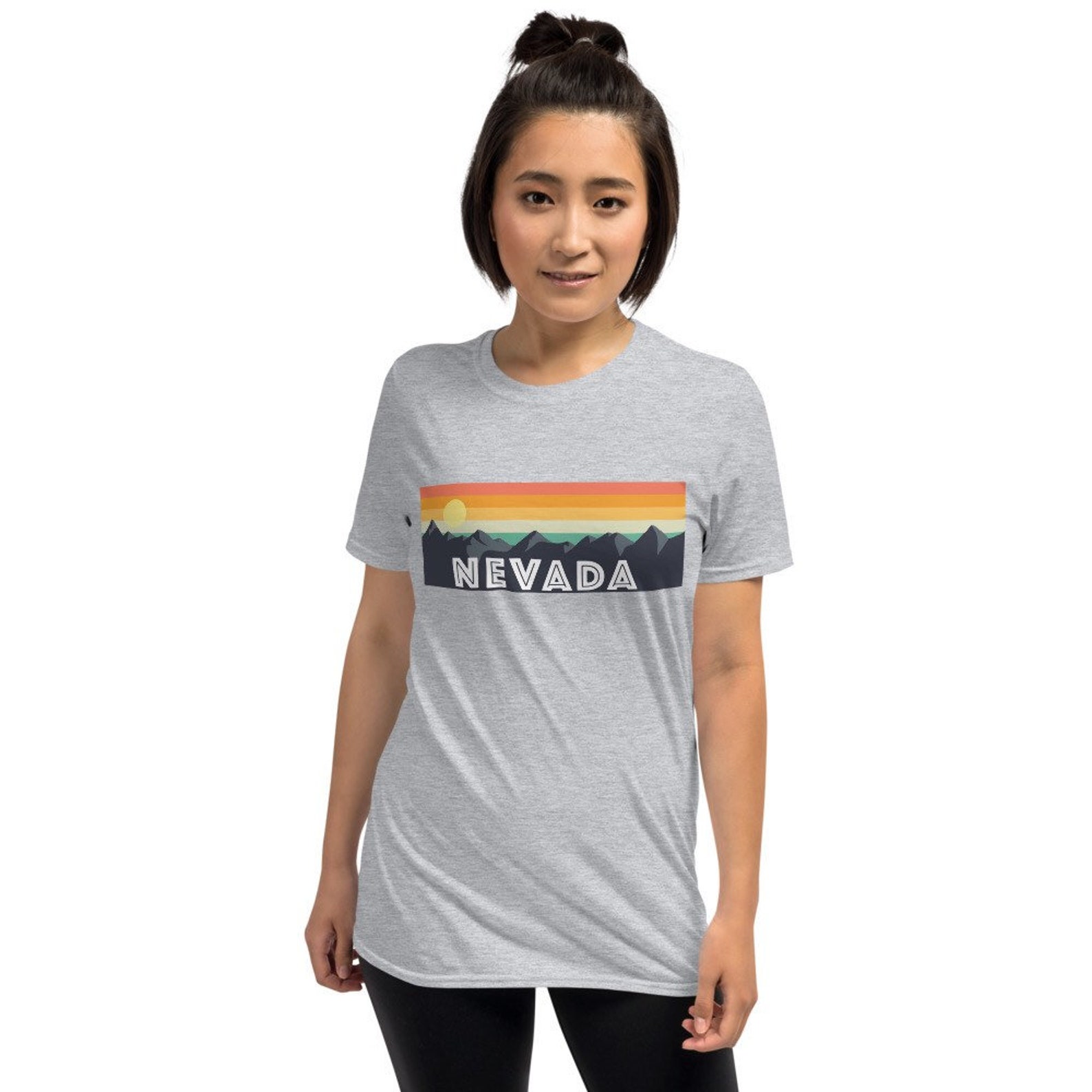 Nevada Retro Mountain Range Unisex T-shirt State of Nevada 70s Apparel ...
