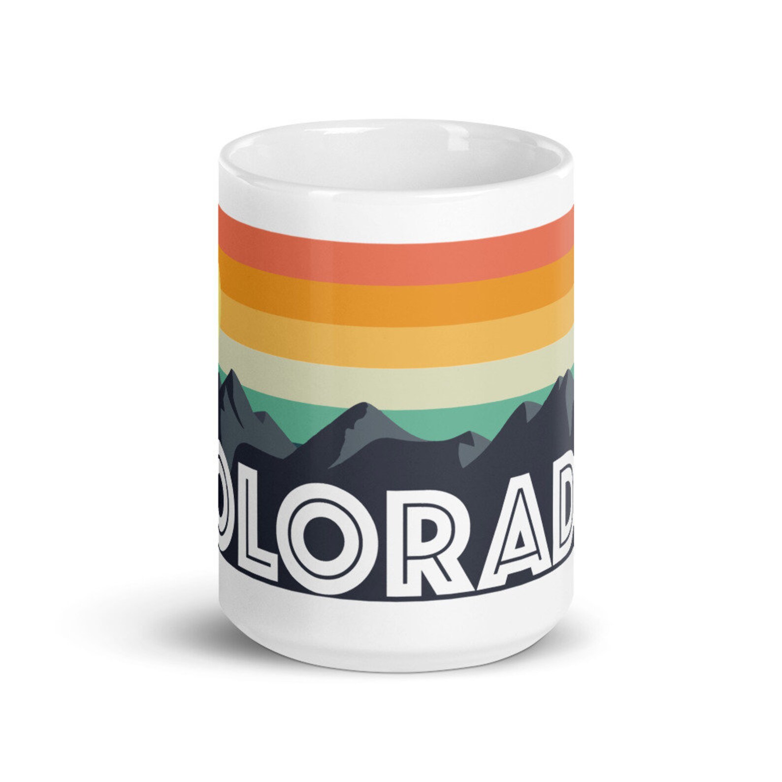 Colorado Retro Mountain Range Wrap Around Coffee Mug State | Etsy