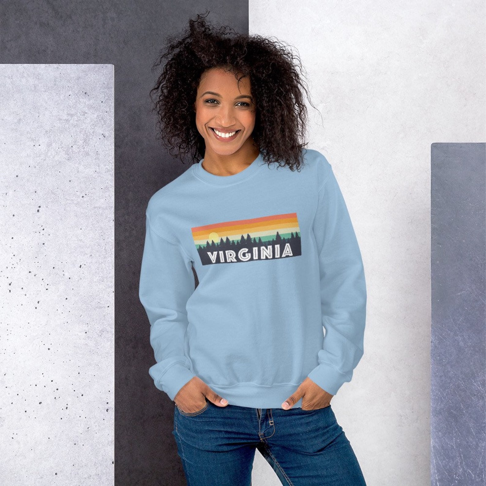 Virginia Retro Treeline Unisex Sweatshirt State of Virginia Apparel ...