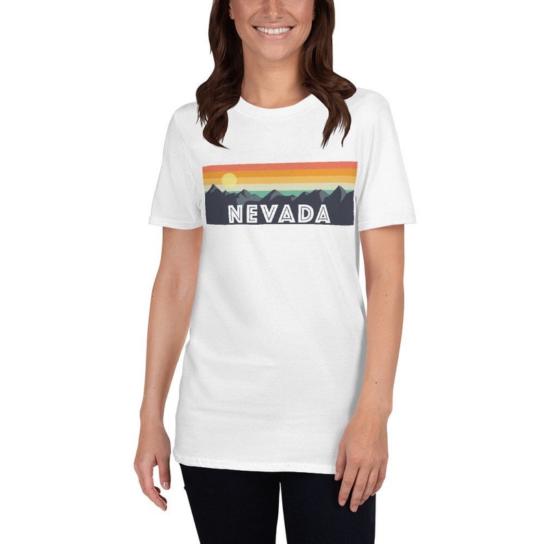 Nevada Retro Mountain Range Unisex T-shirt State of Nevada 70s Apparel ...