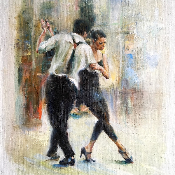 Salsa Dancing Oil Painting - Etsy