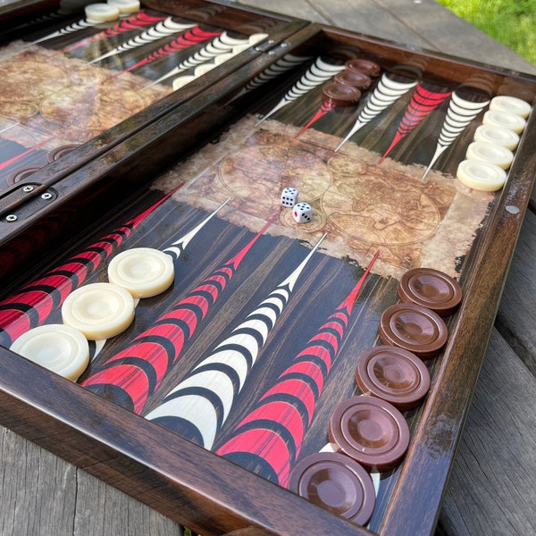 Antique Backgammon Table - Etsy