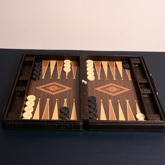 Handmade Wooden Backgammon Leather Set Custom Backgammon - Etsy