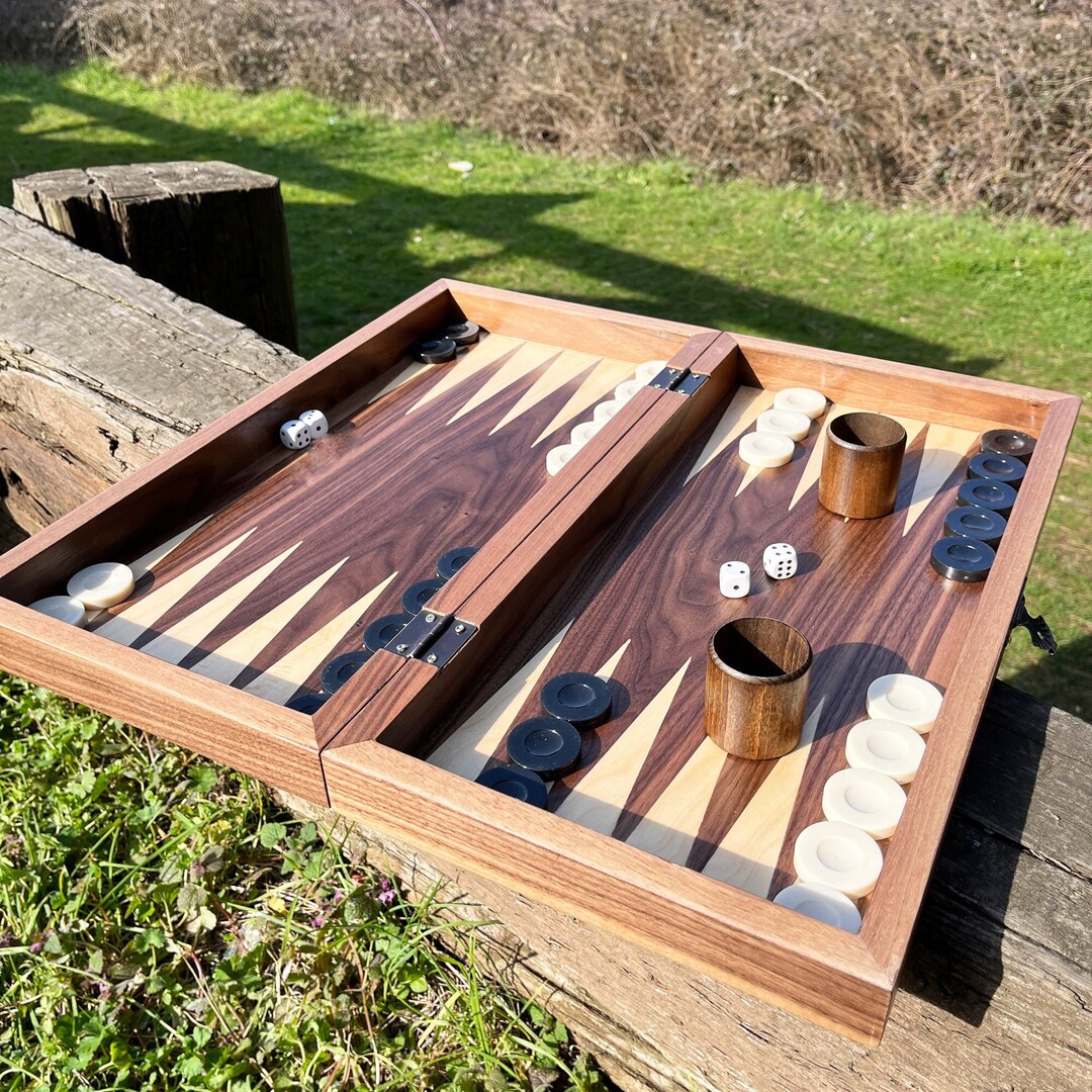 Wooden Backgammon Set Husband Gifts for Him, Backgammon Board With ...