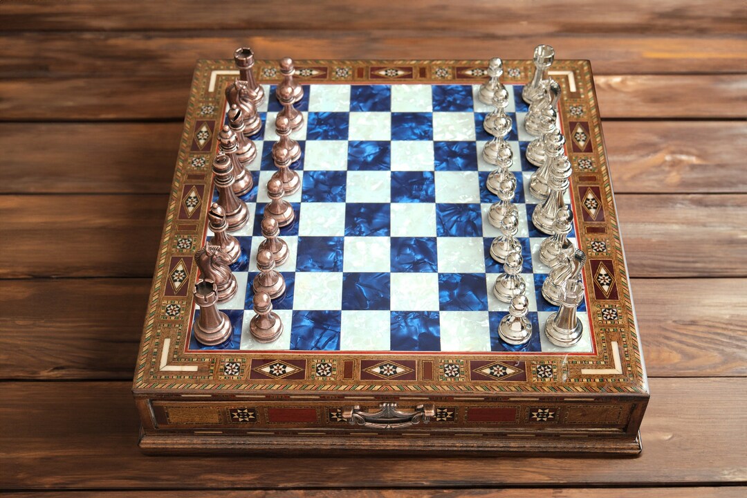 Handmade Chess Board, Christmas Gift for Son, Unique Holiday Gift ...