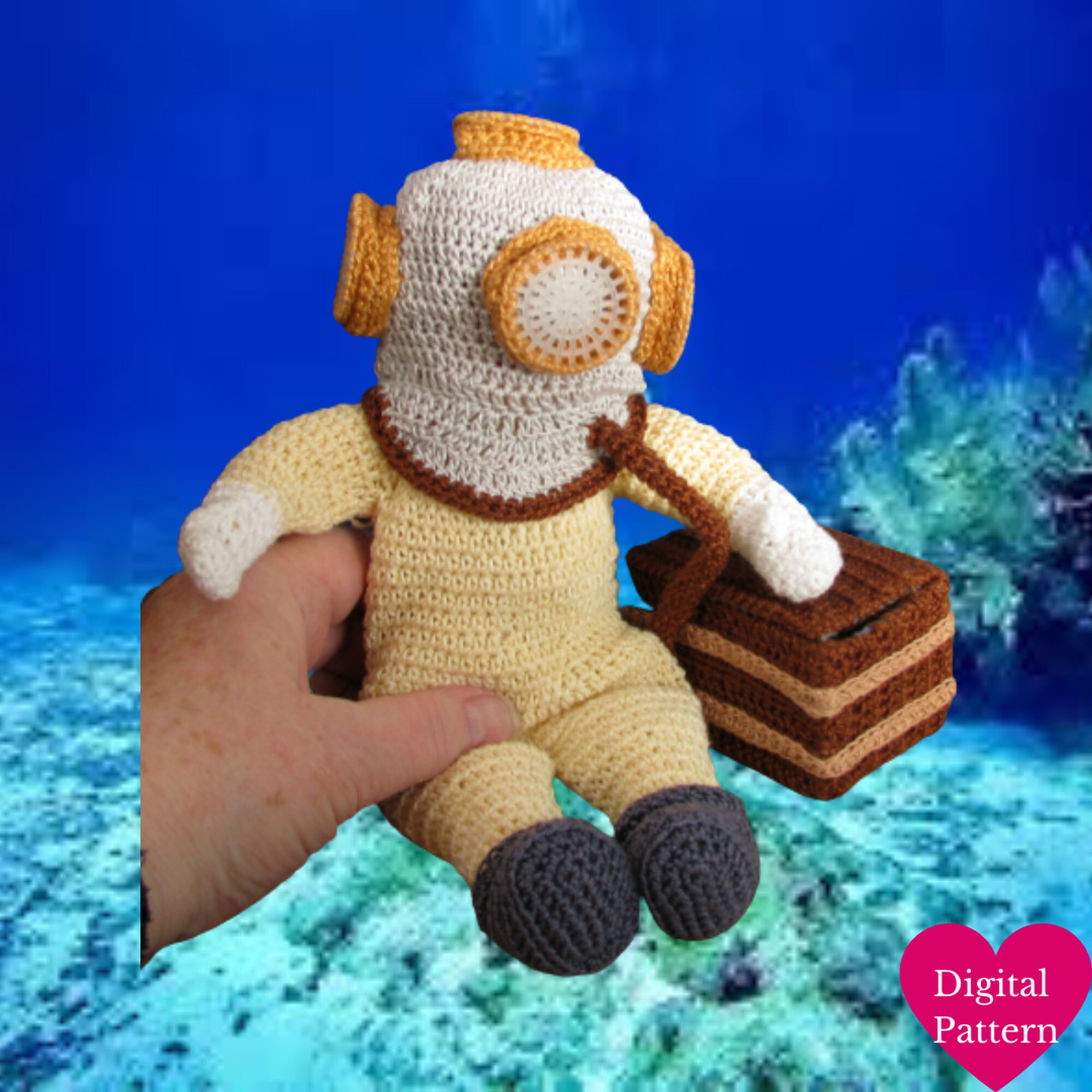 Amigurumi Doll Deep Sea Diver Outfit Crochet PATTERN, Nautical Deep ...