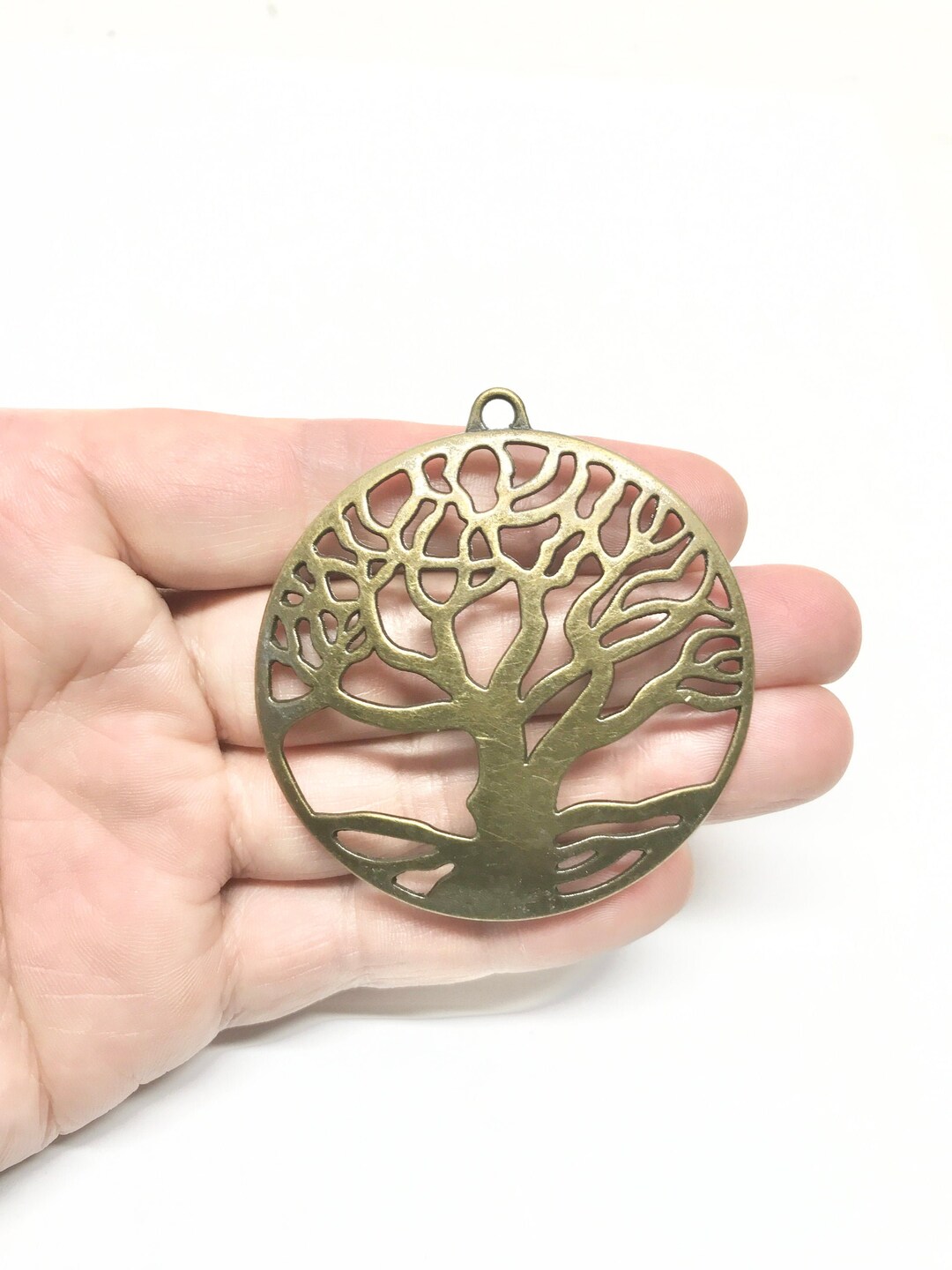 Large Antique Bronze Tree of Life Pendant, up to 2 Pcs, 61 X 57 Mm ...