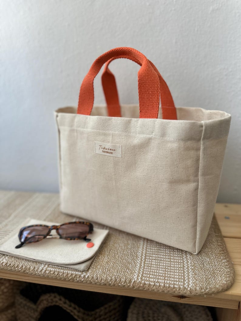 Canvas Handle Tote Bag: Everyday Carryall - Etsy