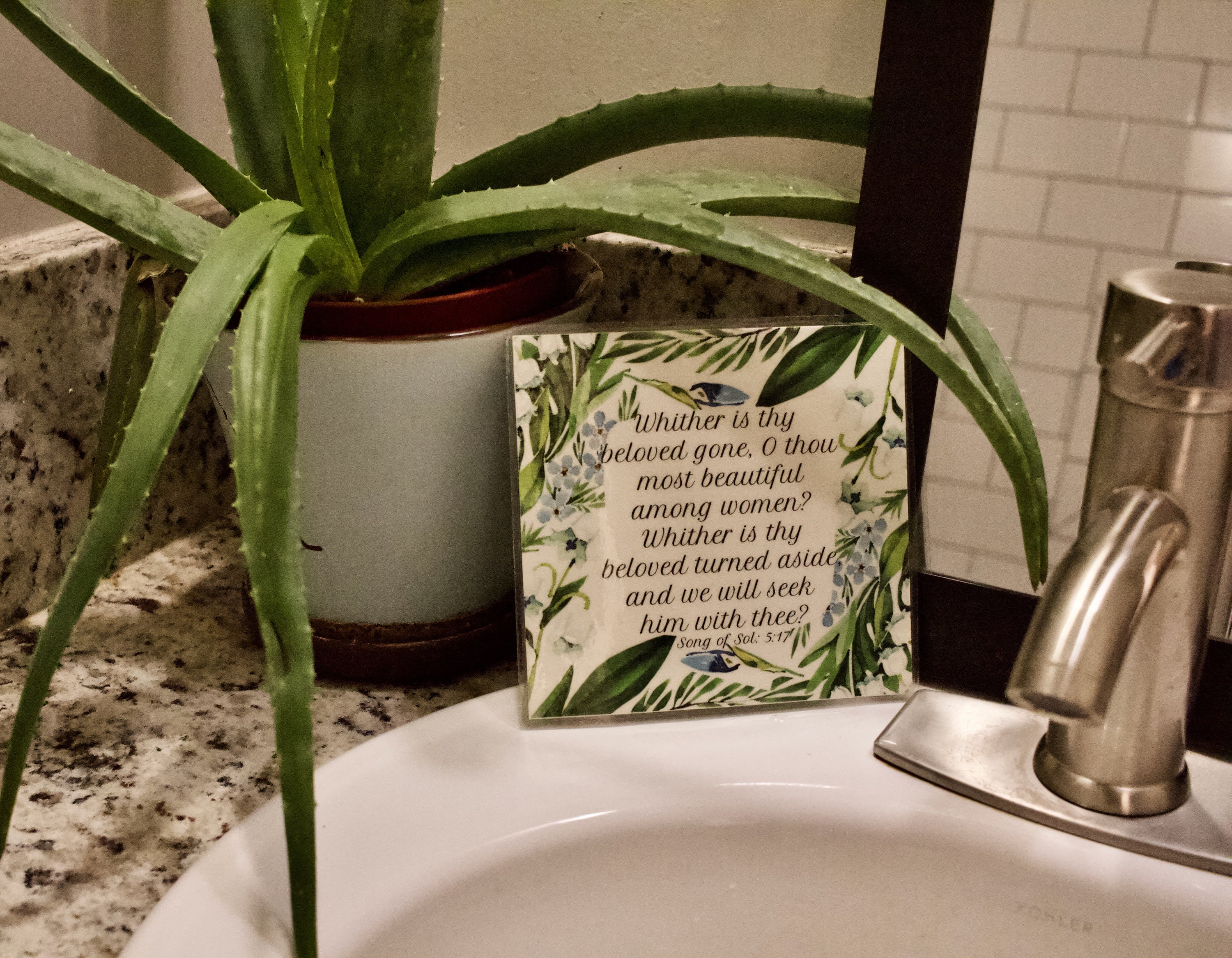 Sink-side Scripture Cards, Liturgical Art, Catholic Monthly Devotion ...