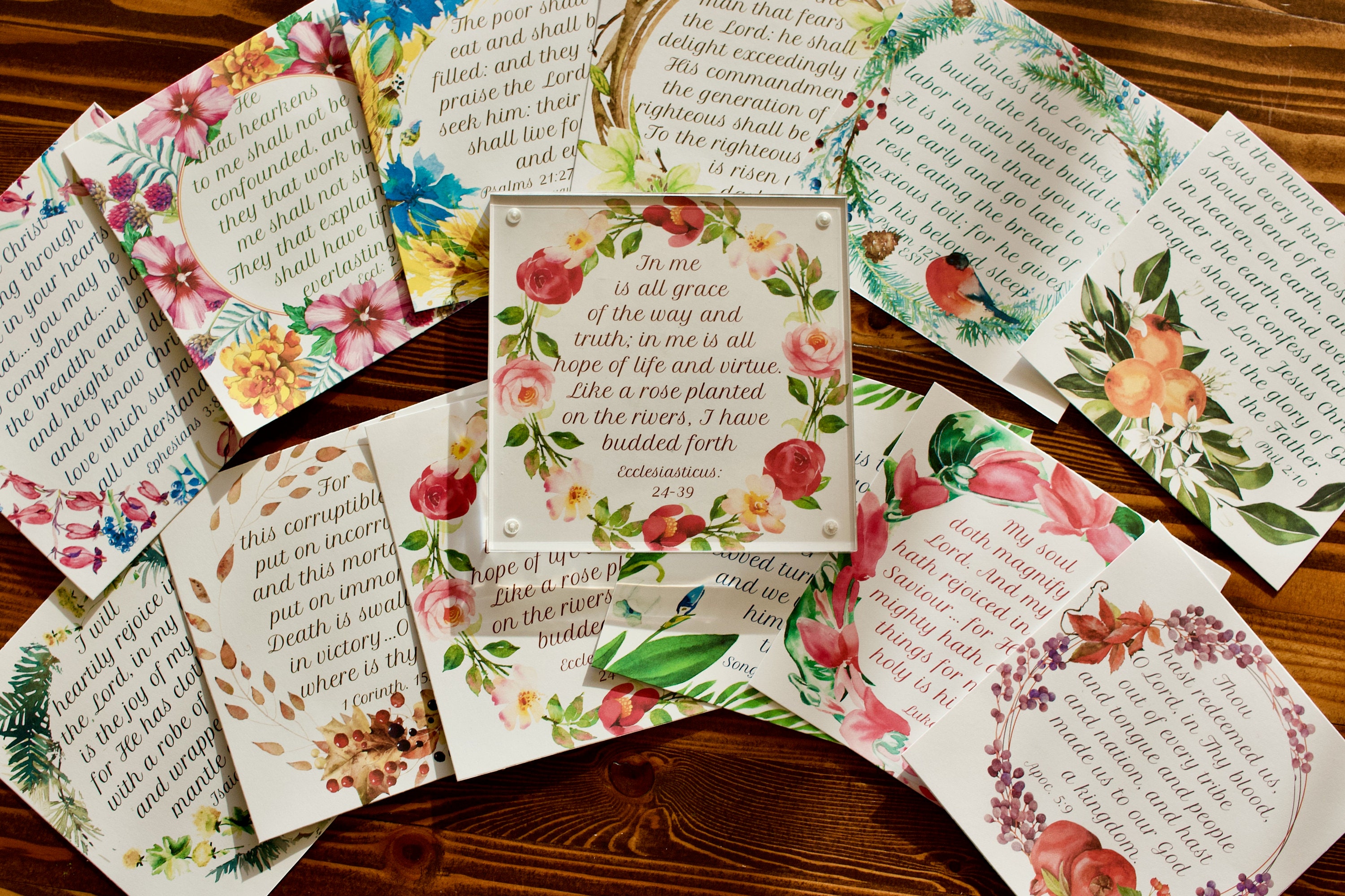 Sink-side Scripture Cards, Liturgical Art, Catholic Monthly Devotion ...