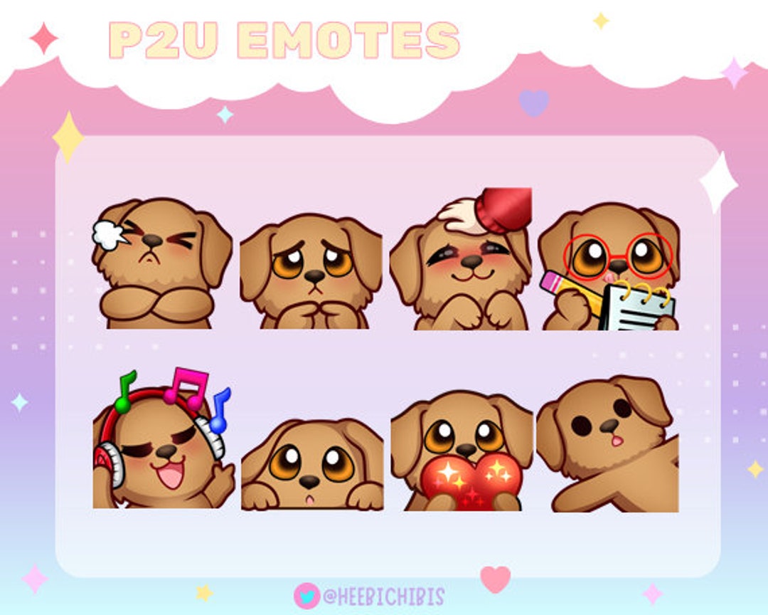 16 Red Retriever Dog Twitch Emotes | Pack 2 - Etsy