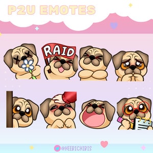 16 Pug Twitch Emotes - Pack 3 - Etsy