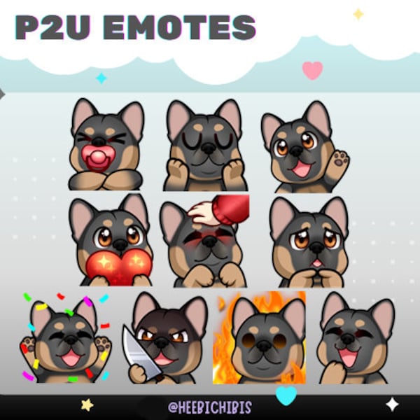 Bulldog Twitch Emotes - Etsy