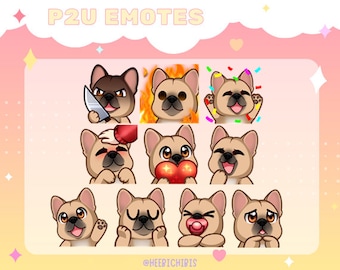 Frenchie Emotes Bundle, French Bulldog Emotes, Frenchie Emote Twitch ...