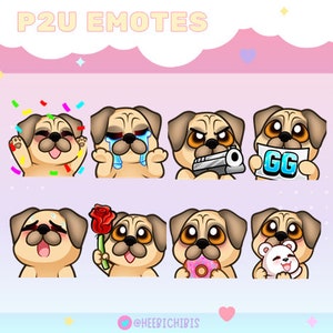 15 Pug Twitch Emotes - Pack 2 - Etsy