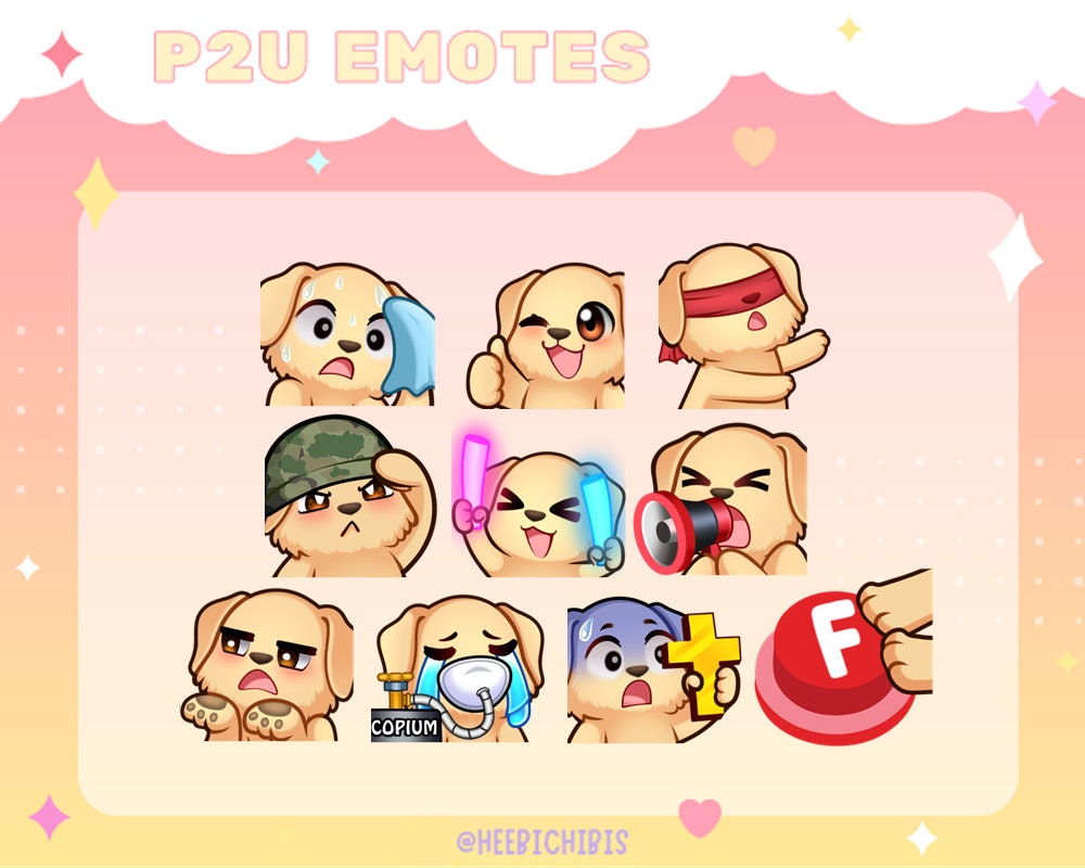 10 Golden Retriever Twitch Emotes Pack 4 - Etsy