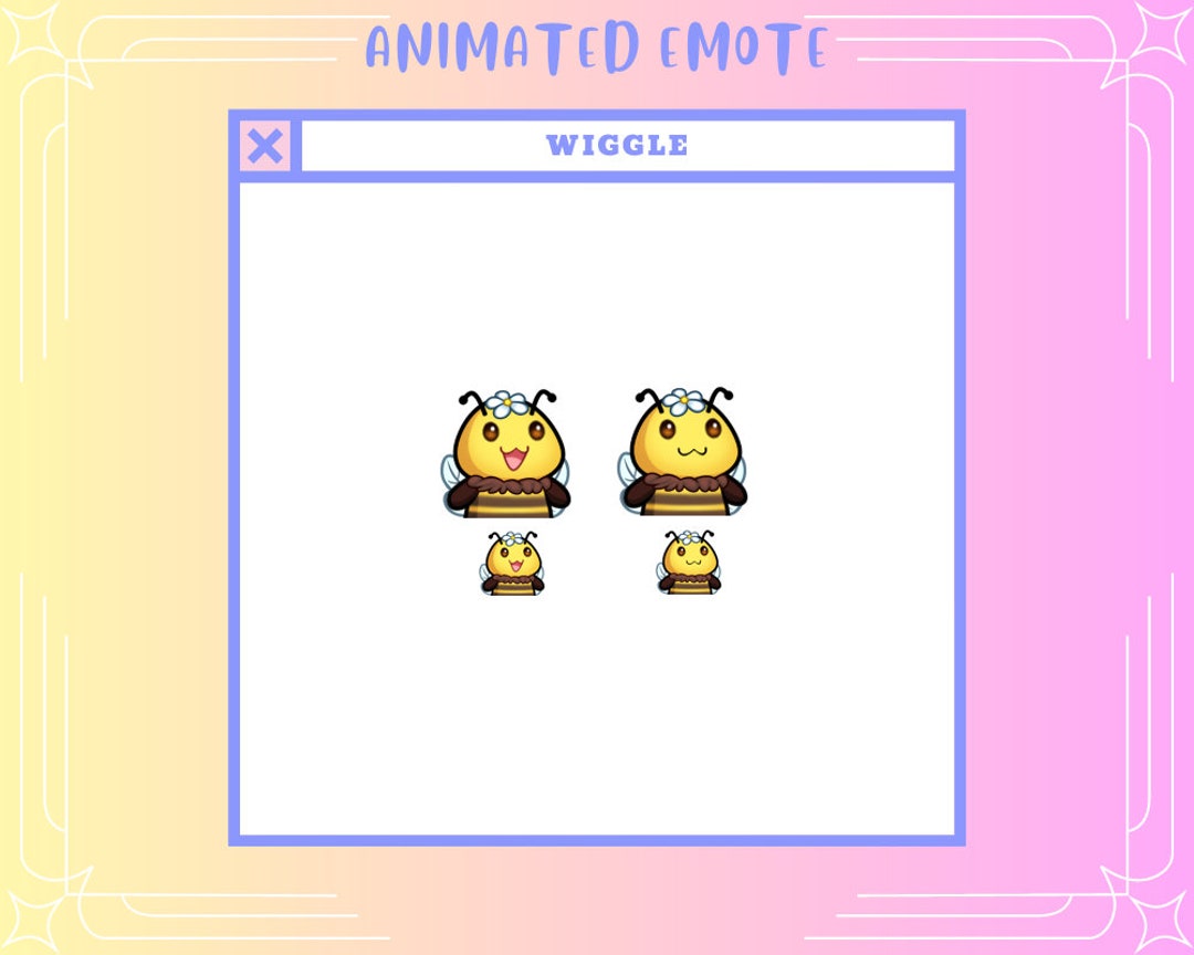 Animated Wiggle Emote | Bee Gif With/without Flower - Etsy