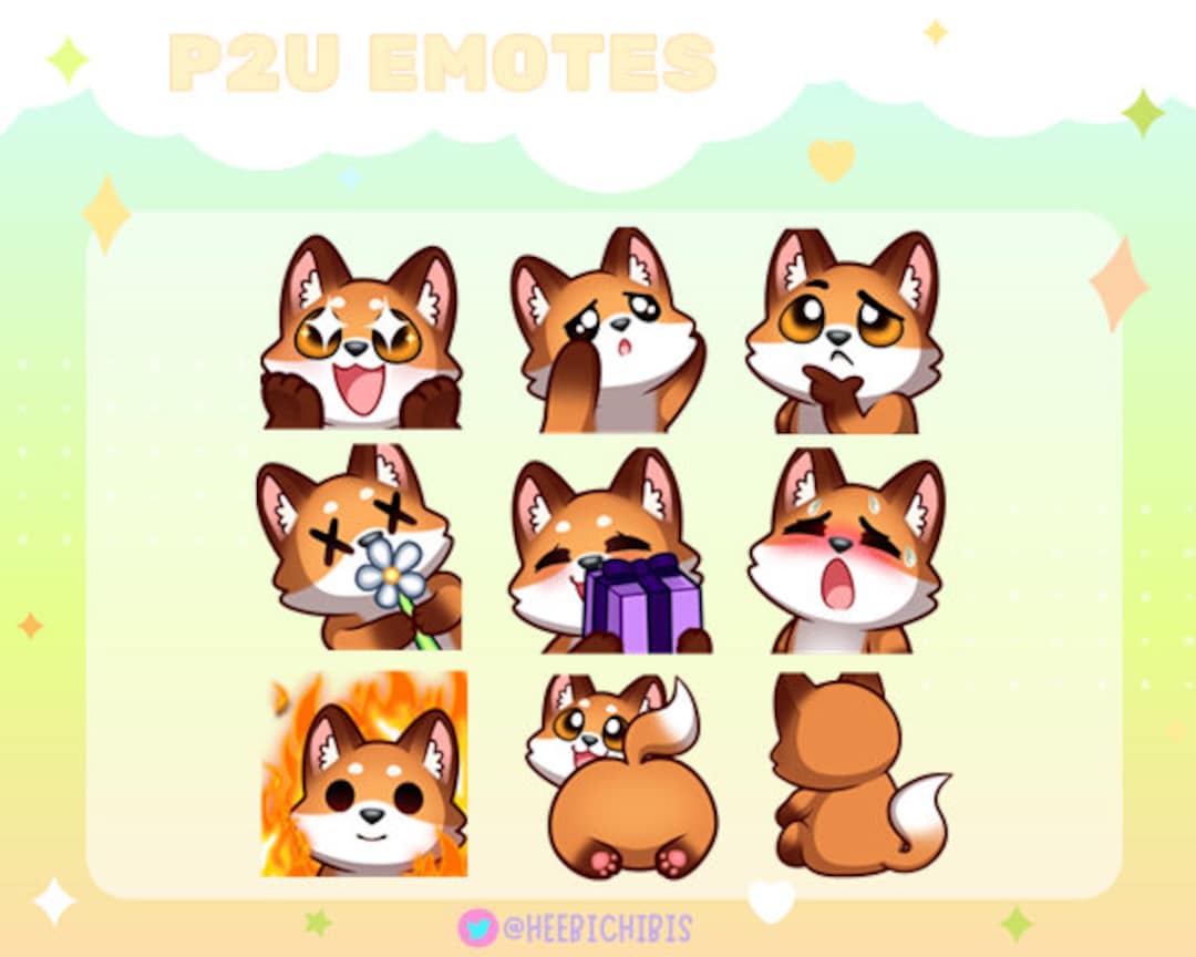 9 Fox Twitch Emotes Pack 4 - Etsy