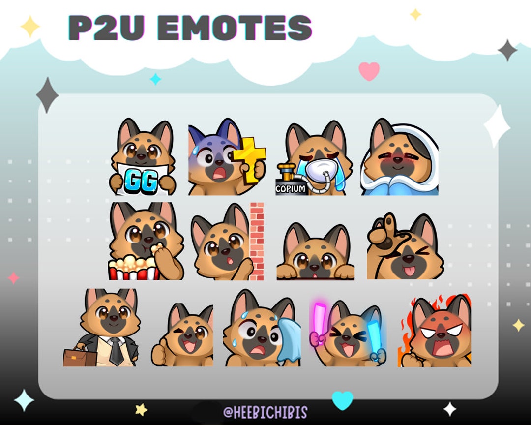13 German Shepherd Twitch Emotes | Pack 3 - Etsy