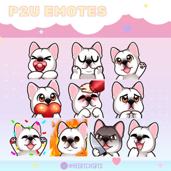 Bulldog Twitch Emotes - Etsy