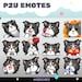 25 Blue Merle Border Collie Twitch Emotes in 2 Eye Colors - Etsy