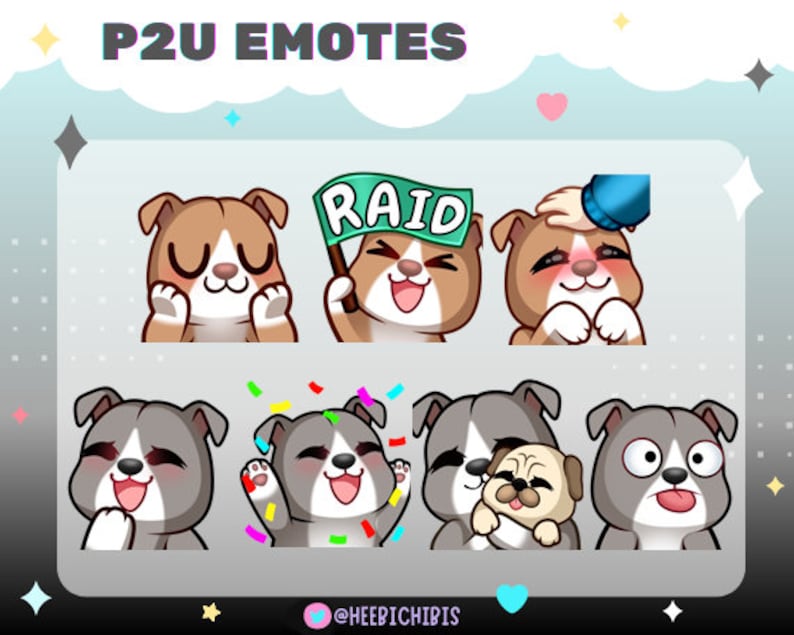 16 Pitbull Twitch Emotes in 2 Colors Pack 1 (Download Now) - Etsy