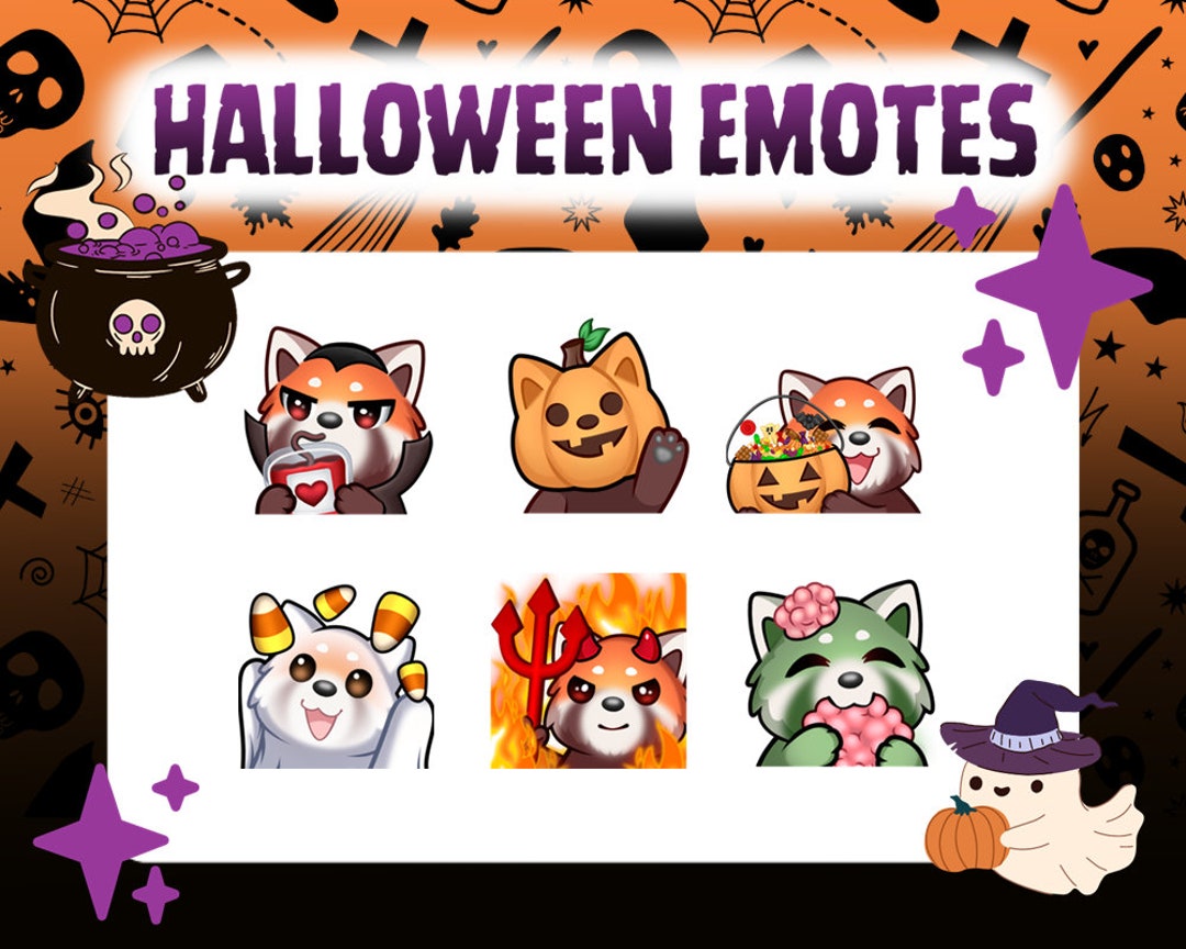 Red Panda Halloween Emotes | 2023 Pack - Etsy