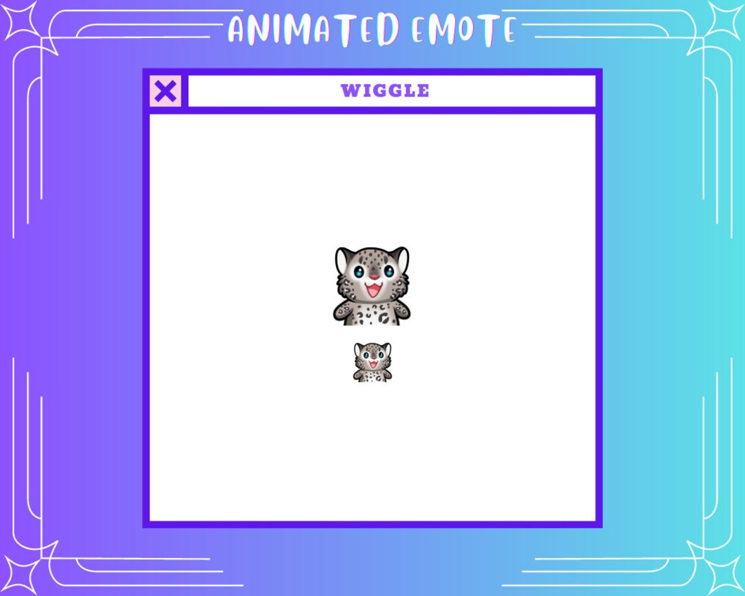Animated Wiggle Emote Gray Leopard Gif - Etsy