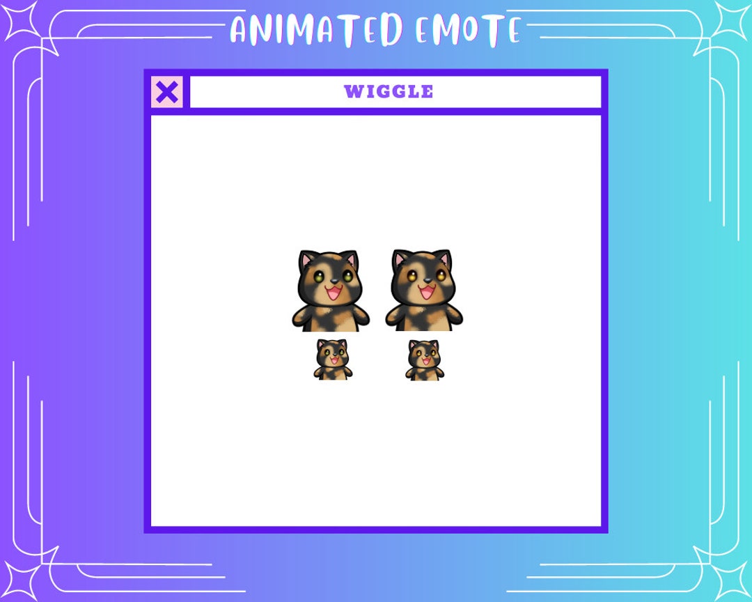 Animated Wiggle Emote | Tortoiseshell Cat Gif - Etsy