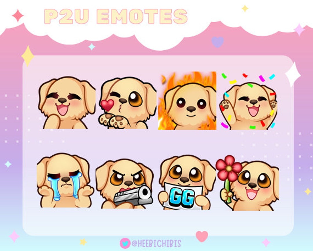 16 Golden Retriever Twitch Emotes Paket 1 - Etsy.de