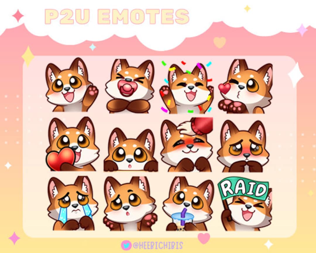 12 Fox Twitch Emotes - Pack 1 - Etsy
